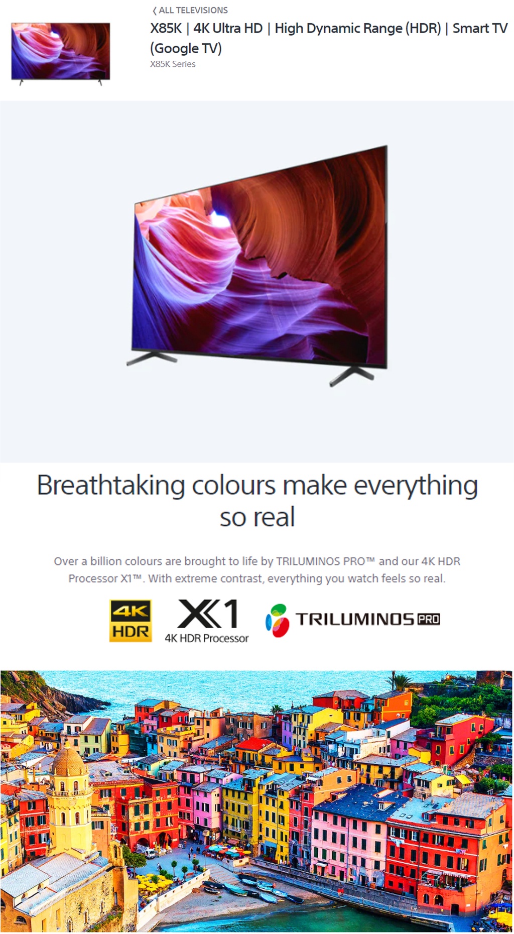 Sony X85K 4K Ultra HD/High Dynamic Range HDR/Smart TV Google TV KD-65X85K | Shopee Malaysia