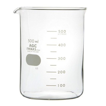 IWAKI 500ml Glass Beaker Low Form Laboratory use / Balang Kaca | Shopee ...