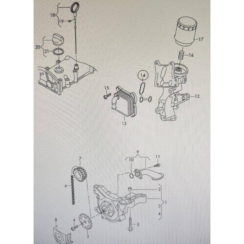 🌹 Genuine Volkswagen Polo 6R Beetle 1.2TSI CBZB Engine Oil Filter ...