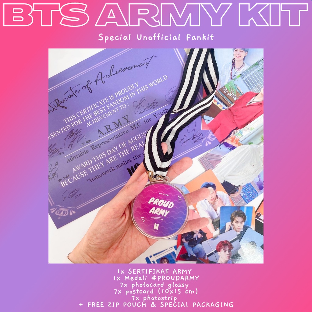 Army BTS KIT Package Photocard Poster Certificate | | Shopee Malaysia
