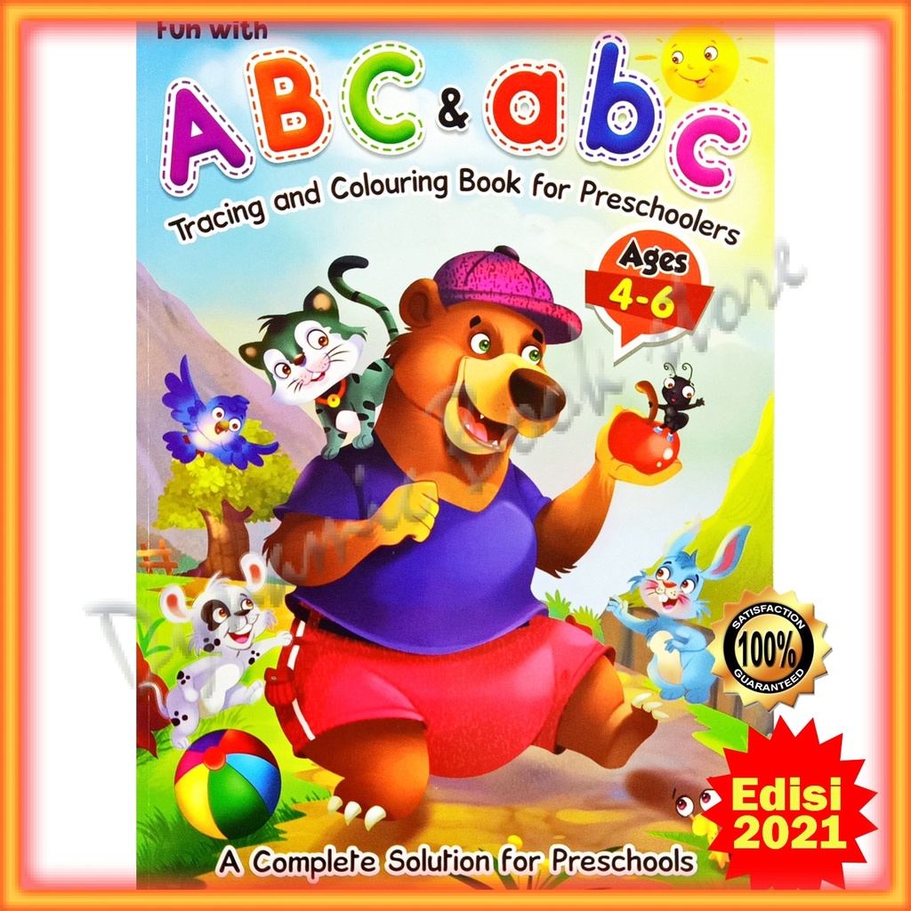 Fun with ABC & abc - Tracing and Colouring Book for Preschoolers Ages 4 ...
