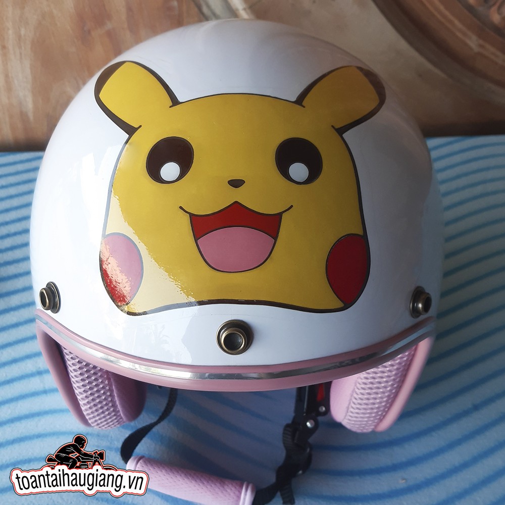 3/4 CUTE helmet - Lovely Pikachu helmet | Shopee Malaysia