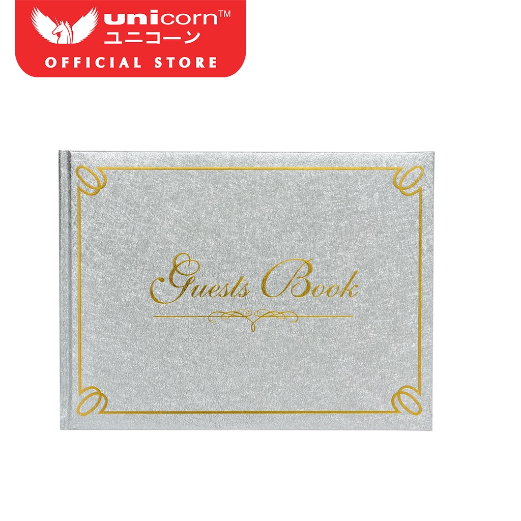 Unicorn Stationery Landscape Lined Hardcover Visitors Guests Book (Line ...