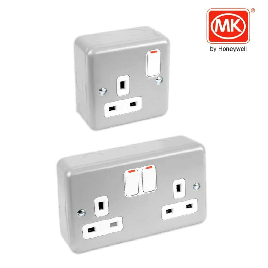 MK Metal Clad 13A 1GANG / 2GANG & 15A Switch Socket | Shopee Malaysia