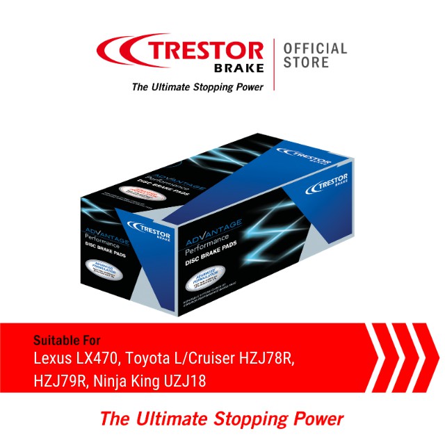Trestor Advantage (FRONT Brake Pads) for Lexus LX470, Toyota L/Cruiser ...