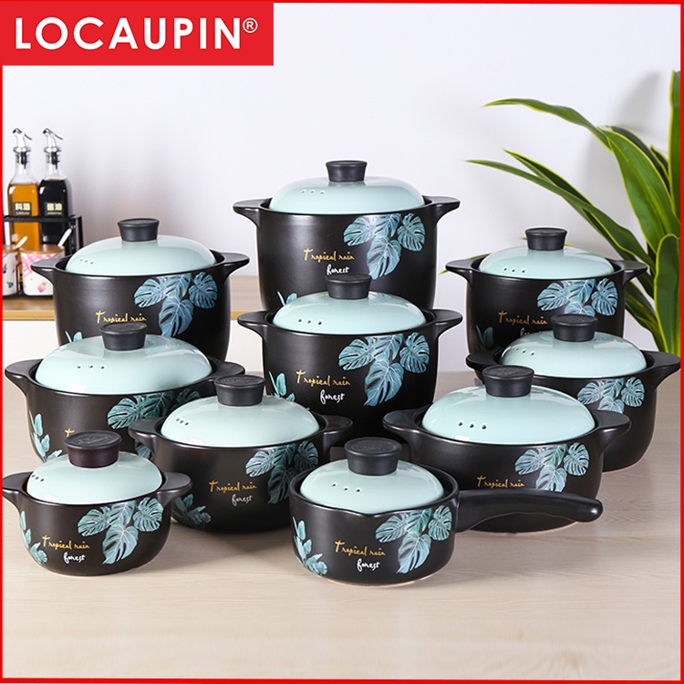 Locaupin Ceramic Stockpot, Stovetop Ceramic Cookware, Soup Pot Stew Pan ...