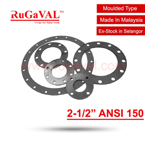 Rubber Gasket DN65 2-1/2”, Flange Rubber Gasket, ANSI150 Standard Full ...