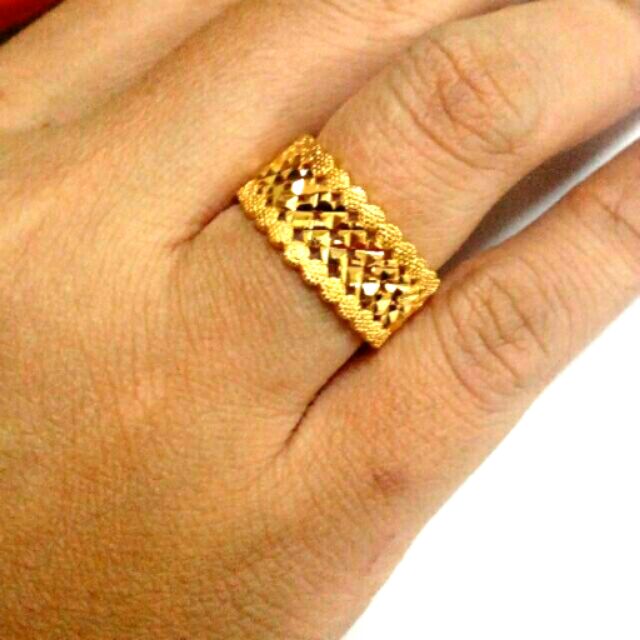 Gold Korea Gold Plated 24K Ring | Shopee Malaysia