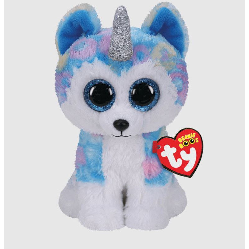 Ready Stock Original TY Beanie Boos Glitter Eyes HELENA HUSKY Unicorn ...