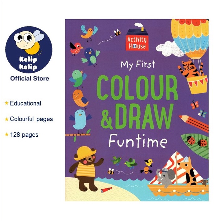 My First Colour & Draw Funtime Colouring book With Fun Activities (128 ...