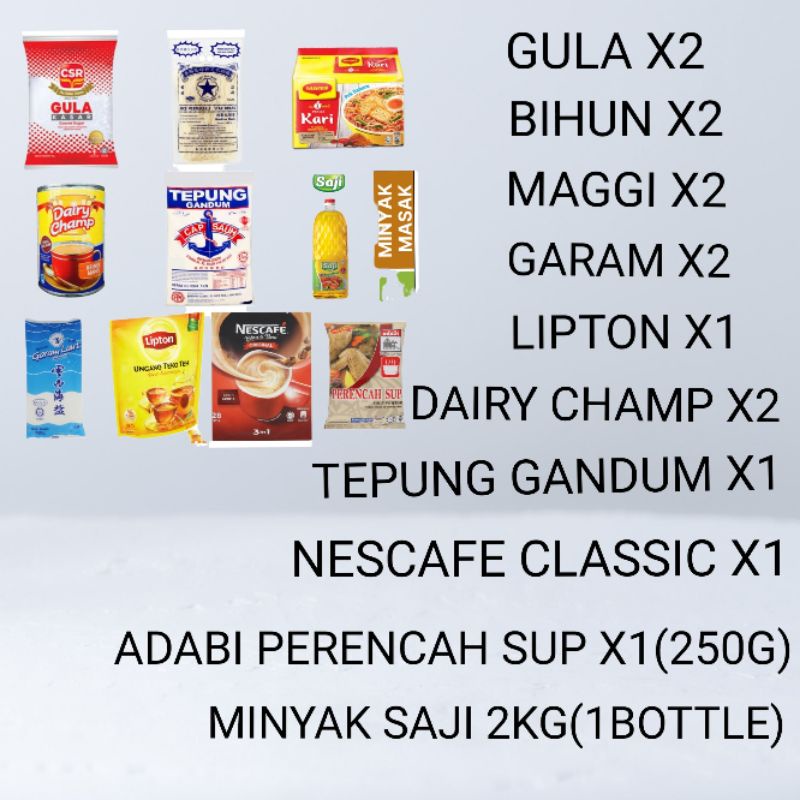 GROCERIES SET BOX (10 ITEMS) | Shopee Malaysia