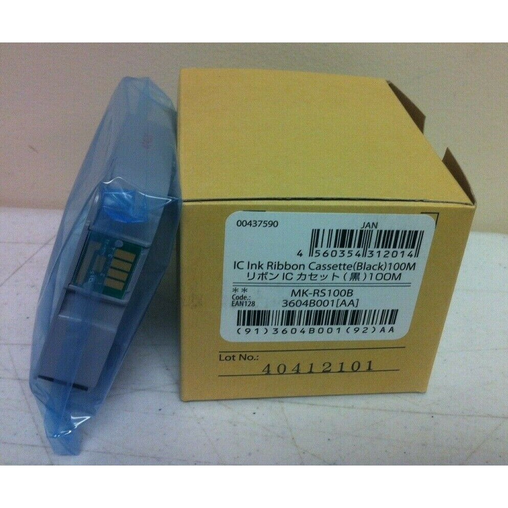 CANON INK RIBBON CASSETTE BLACK MK-RS100B PER UNIT OR PER BOX(5PC PACK) FOR MK-1500 CABLE ID ...