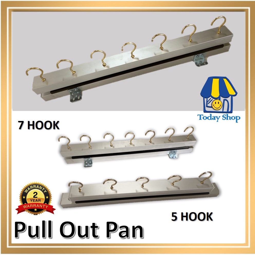 Kitchen Pull out pan hanging rack (Rak Kuali Dapur Tarik)/ RAK RAIL ...