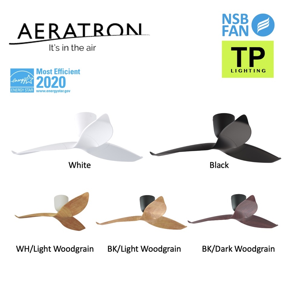 NSB AERATRON 3 AE3 AE3+ 43" 50" 60” DESIGNER DC CEILING FAN REMOTE ...