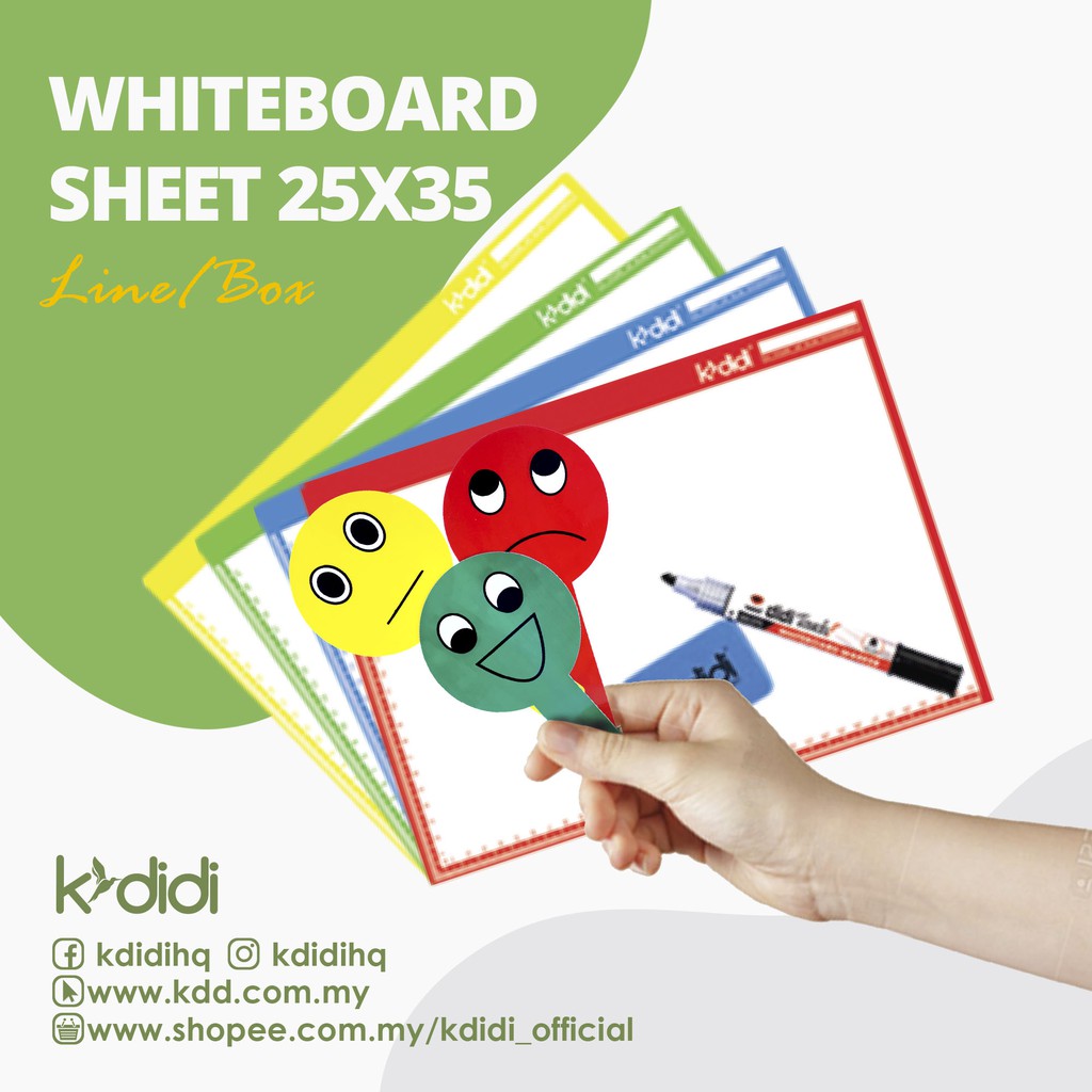 KDIDI Whiteboard Sheet 25cm x 35cm + Traffic Light | Shopee Malaysia
