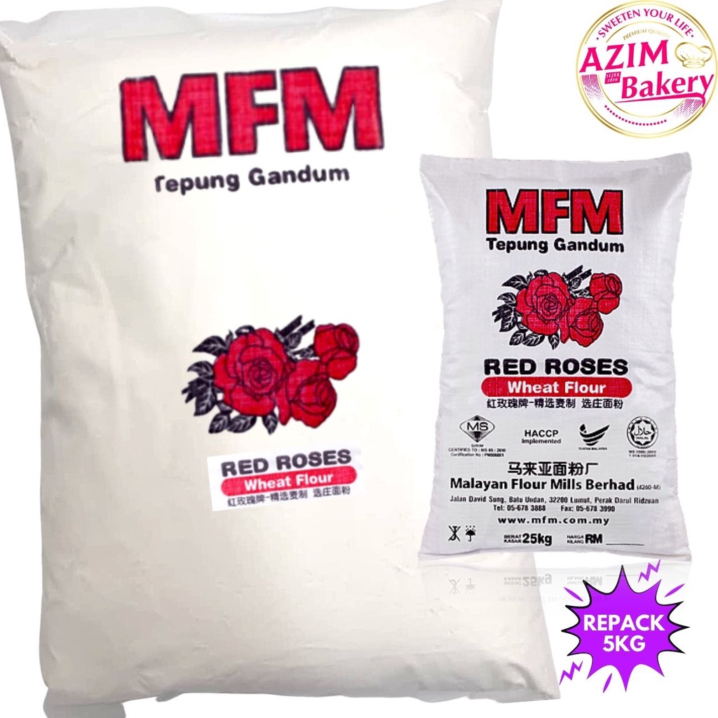Tepung Red Rose 5kg (Repack) | Tepung Biskut | Cookies | Biscuits Flour ...