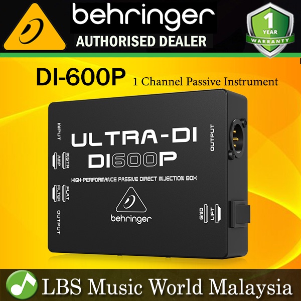 Behringer Ultra-DI DI-600P High Performance 1 Channel Passive ...