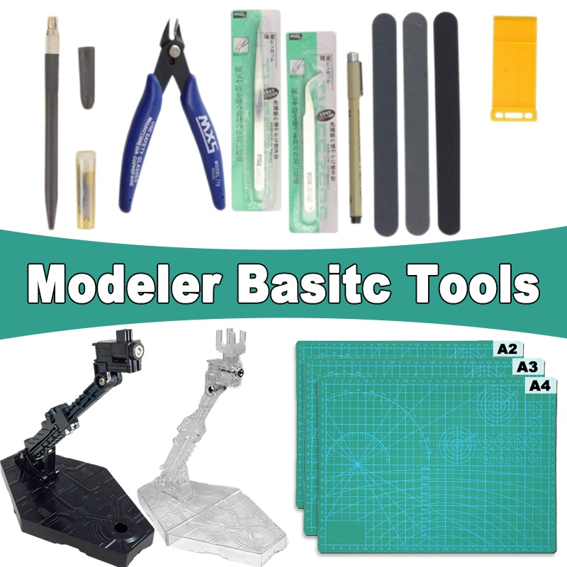 Gunpla Tool Model Basic Craft Set Craft Stand Action Base Model Kit Mat ...