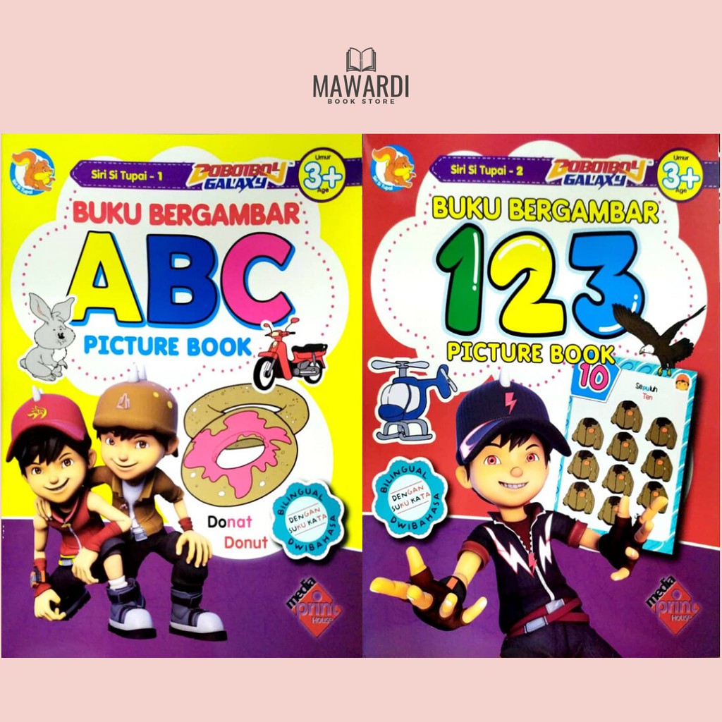 BOBOIBOY GALAXY BUKU BERGAMBAR/PICTURE BOOK: ABC/123 | Shopee Malaysia