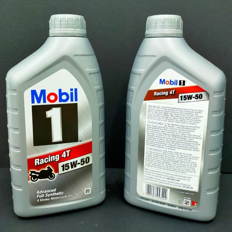 100% ORIGINAL Mobil 1 Racing 4T 15W50 SN Fully Synthetic Motorcycle ...