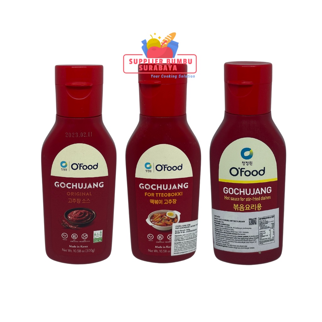Daesang Chung Jung One Ofood Korean Gochujang Sauce Original Topokki Stir Fried Halal 300g ...