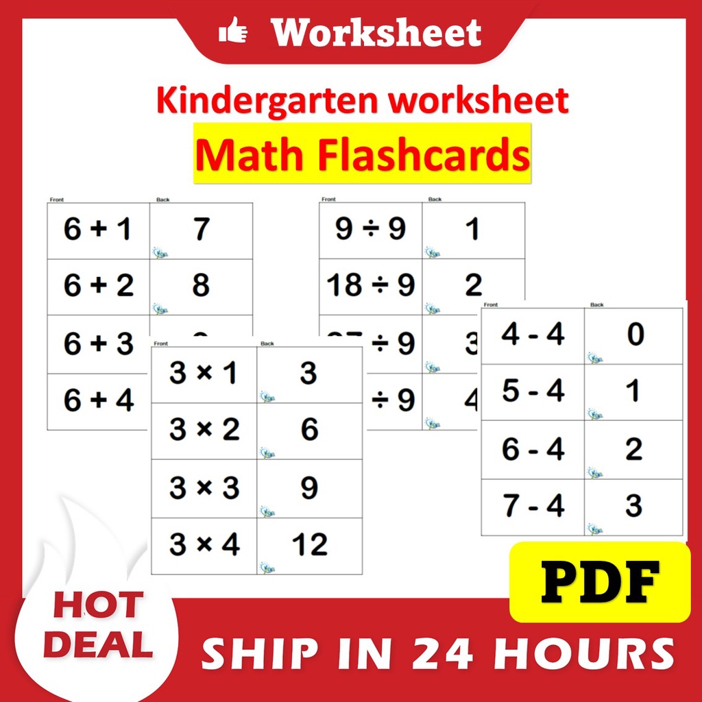 [MATH] Math Worksheets / Flashcards / Preschool kindergarten pdf ...