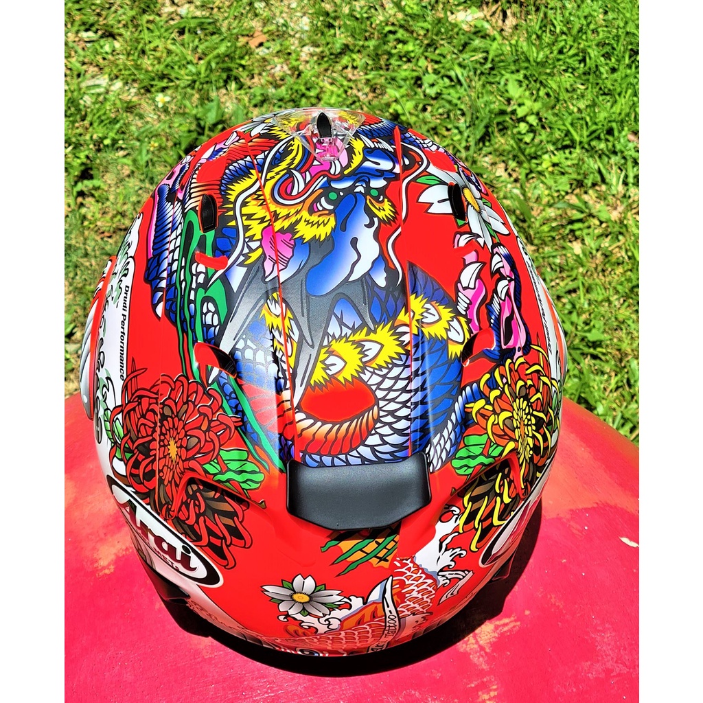 Arai SZ Ram5 VZ RAM Red Japan Dragon Helmet Motorcycle Half Face Helmet ...