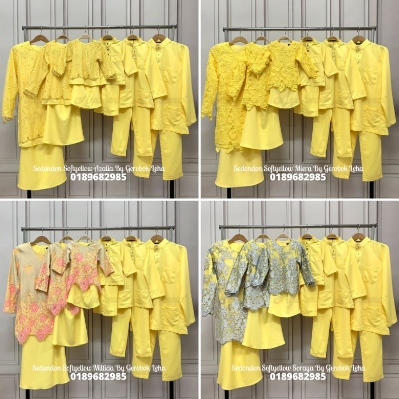 SEDONDON FAMILY YELLOW / BAJU RAYA 2024 / READY STOCK | Shopee Malaysia