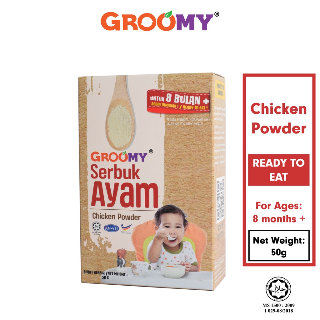 GROOMY Natural Chicken Powder Food For Babies (50g) | Shopee Malaysia