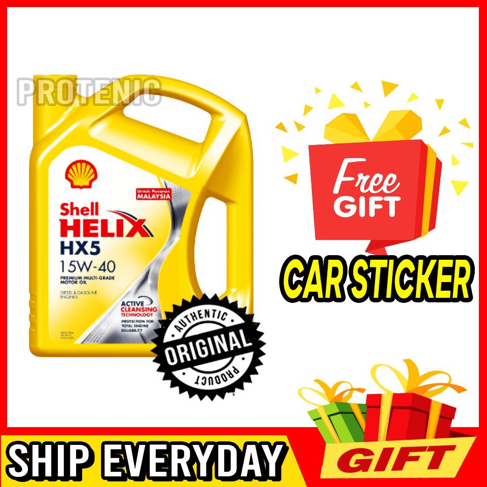 Shell Helix HX5 15W40 (4L)15W-40 Premium Multi-grade Motor Oil Diesel ...