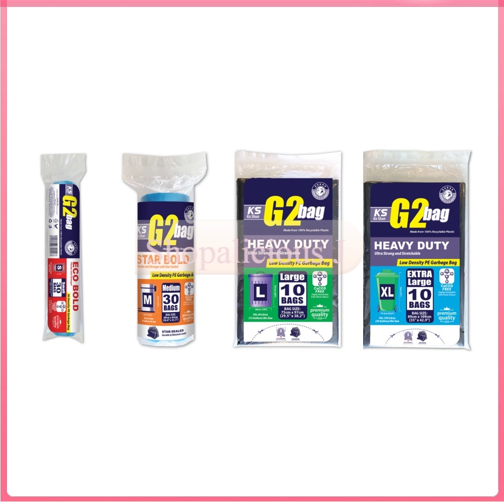G2-Bag Eco Bold Star Bold HDPE Garbage Bag / Rubbish Bag / Beg Sampah ...
