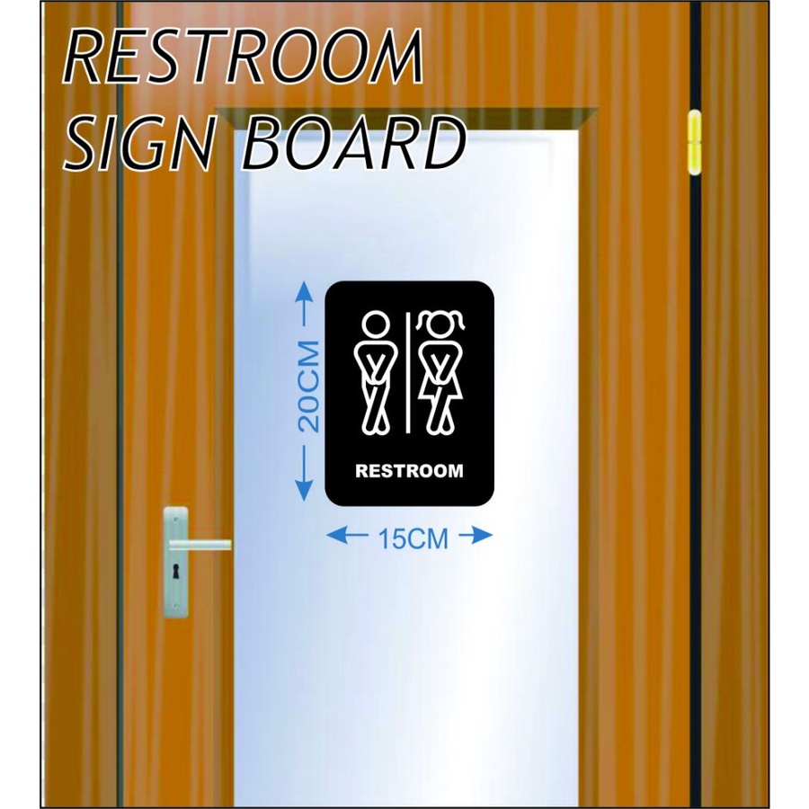 Toilet RESTROOM Acrylic Modern Acrylic Sign 15x20 Sign Board ADN.IN ...
