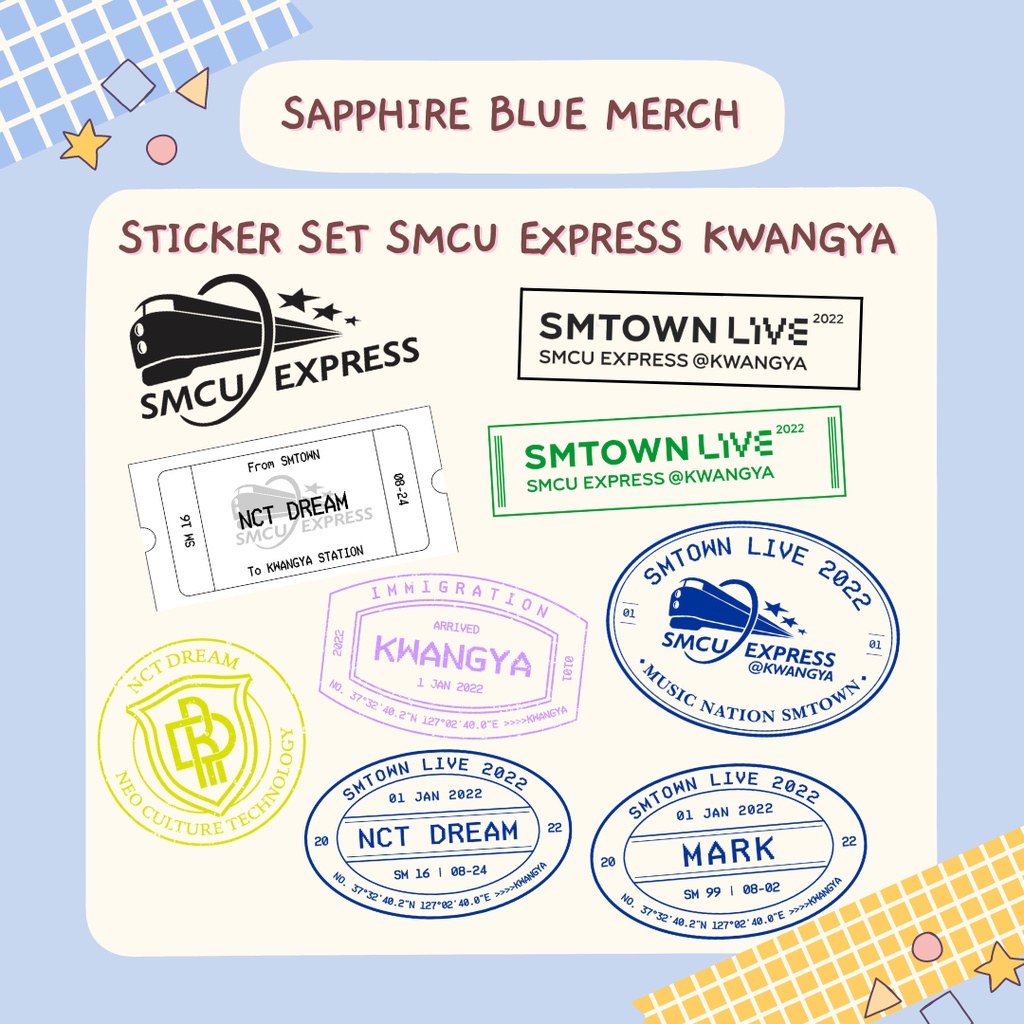 Sticker SET SMCU EXPRESS KWANGYA SUPER JUNIOR SNSD SHINEE EXO NCT NCT ...