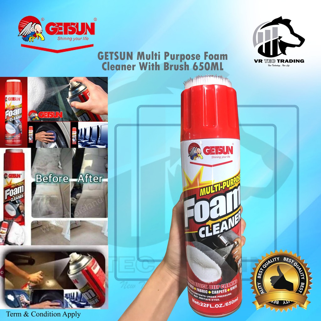 🇲🇾 Ready Stock 💕GETSUN Multi Purpose Foam Cleaner With Brush 650ML | Shopee Malaysia