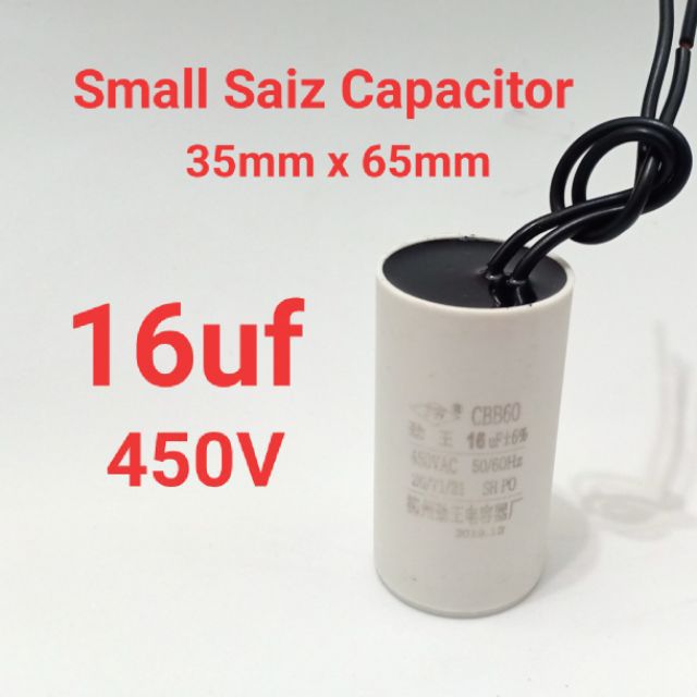 16uf 450V Capacitor water pump sewing machine singer | Shopee Malaysia
