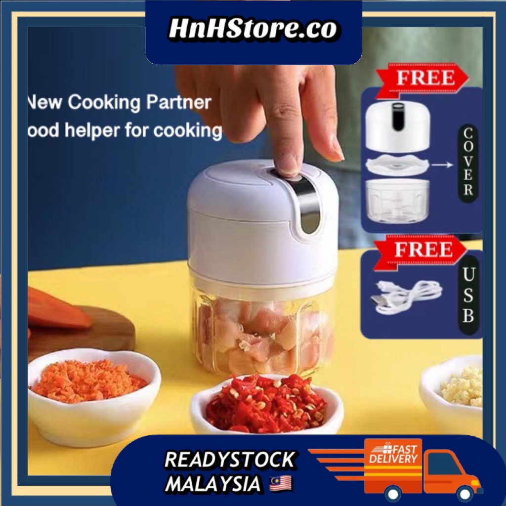 Mini Blender Garlic Chopper Electric Food Chopper Portable Blender Food ...