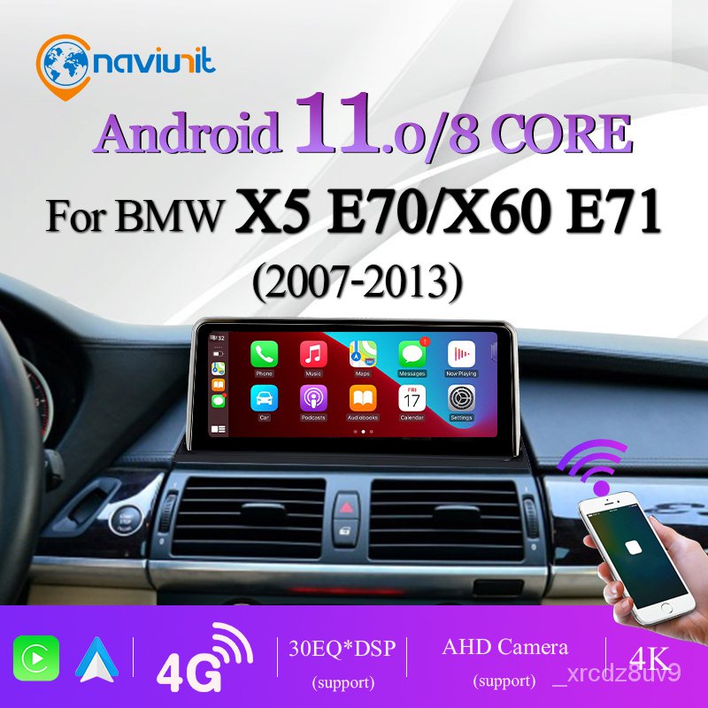 Car Radio Android 11 intelligent system with screen FOR BMW X5/X6 E70 E71 CCC/CIC with Carplay ...