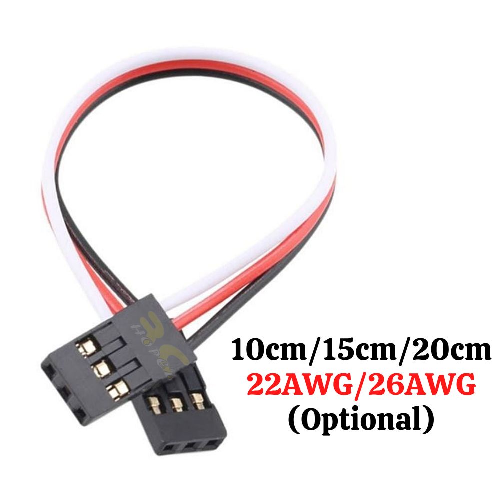 Male to Male Servo Extension Cable (JR) 22AWG/26AWG 10cm/15cm/20cm ...