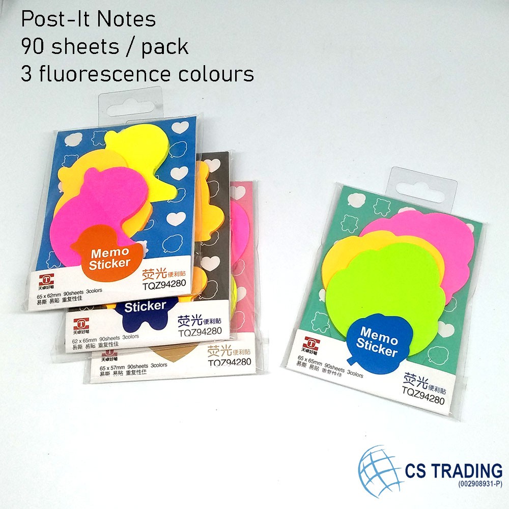 2 Packs x 90 Sheets Post-it Notes / Memo Sticker / Cute Note Paper ...