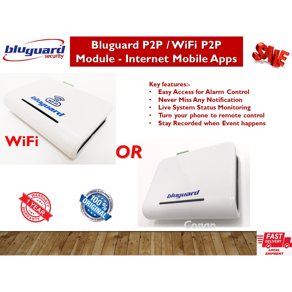 Bluguard P2P / WiFi P2P Module (Internet Mobile Apps) for Alarm System ...