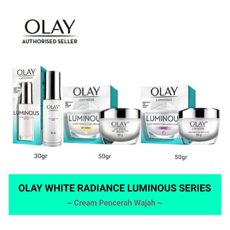 Olay White Radiance Luminous Series ~ Facial Brightening Cream | Shopee ...