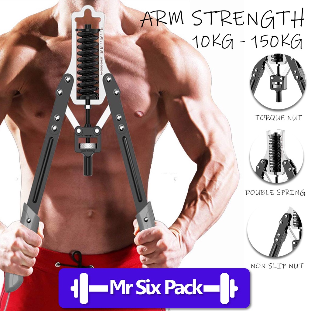 10-150KG Adjustable Arm Strength Exerciser Gym Power Twister Arm ...