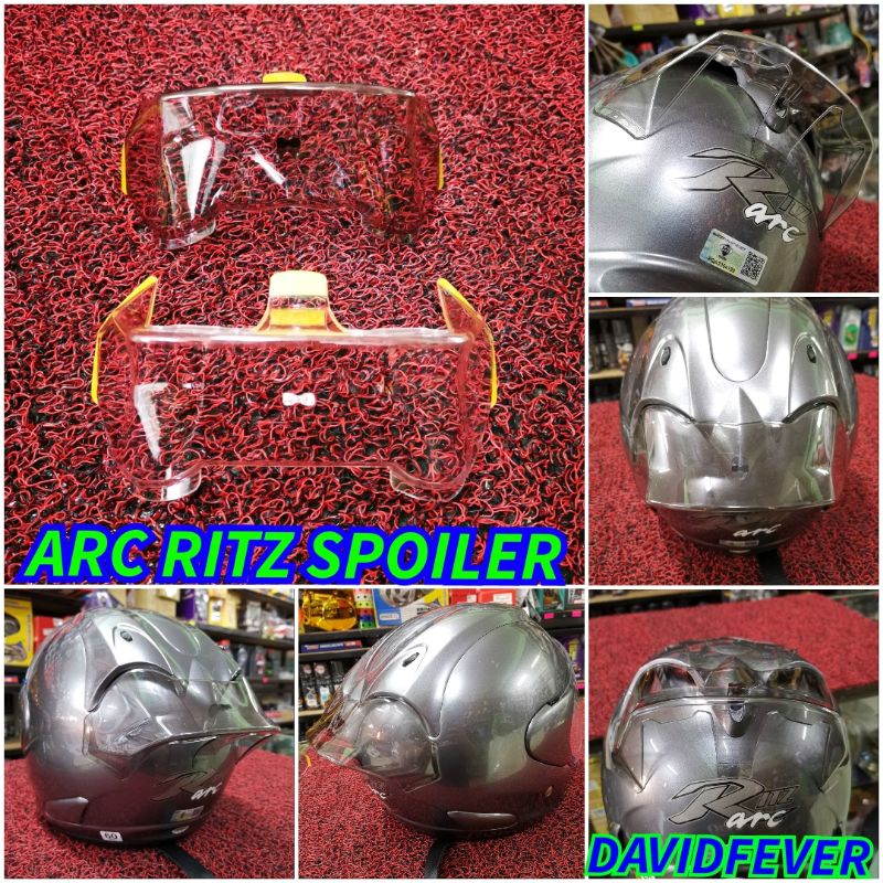 ARC RITZ SPOILER HELMET SMOKE / CLEAR EASY TO INSTALL | Shopee Malaysia