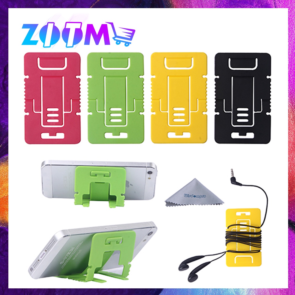CREDIT CARD SIZE COMPACT CELL PHONE MOUNT HOLDER STAND PORTABLE ...