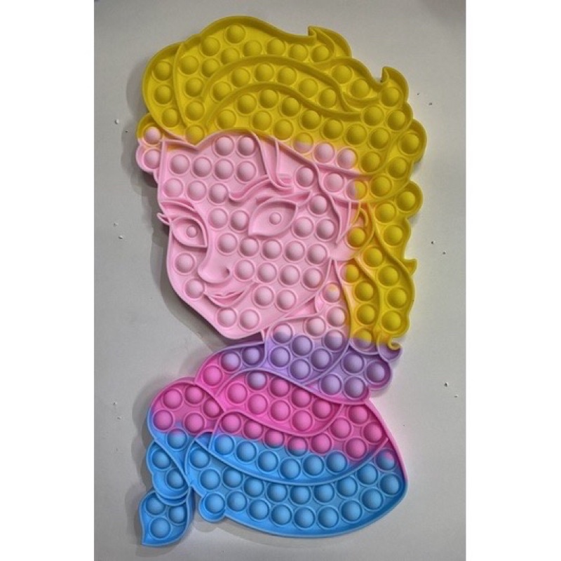 Pop it Elsa Princess Pastel Color Size 22x40cm Large Meditation Toy ...