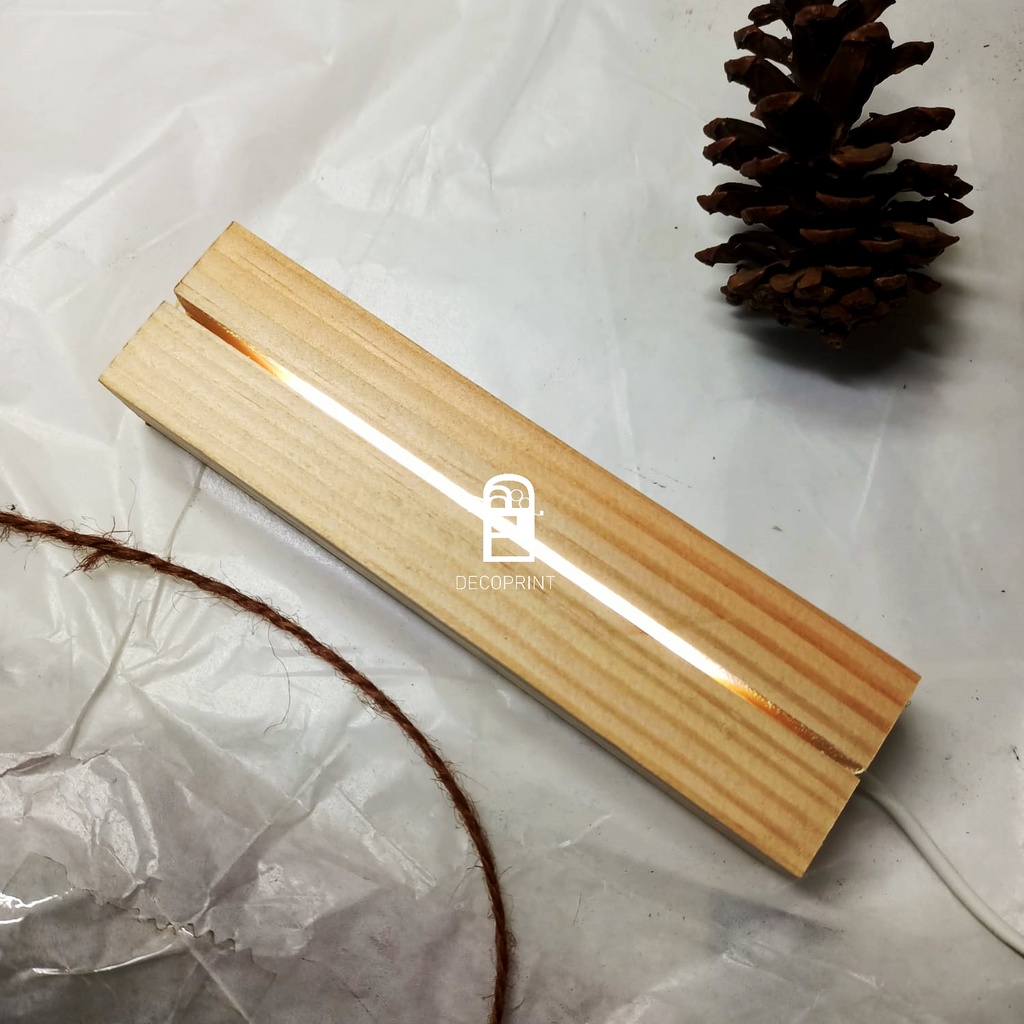 KAYU Wooden LED Acrylic Stand Dutch Teak Wood Acrylic Stand Dutch Teak ...