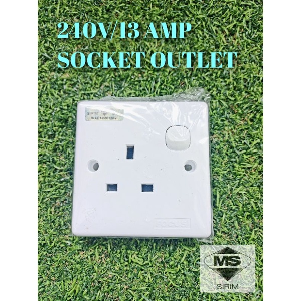 SIRIM 13AMP WALL SOCKET WITH SWITCH | Shopee Malaysia