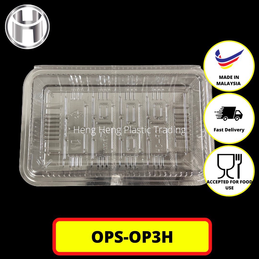 OPS - OP3H - BENXON Plastic Tray [ 50pcs± ] Bakery Plastic Clear Food ...