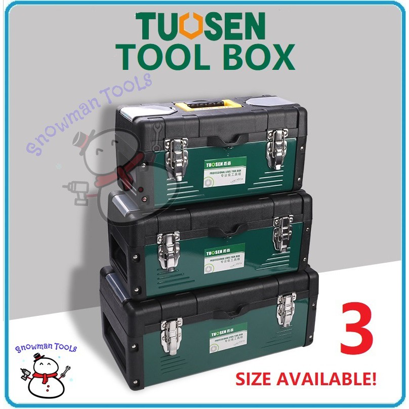 HIGH QUALITY TUOSEN TOOL BOX 14" 17" 19" TOOLBOX STORAGE BOX HANDLE ...