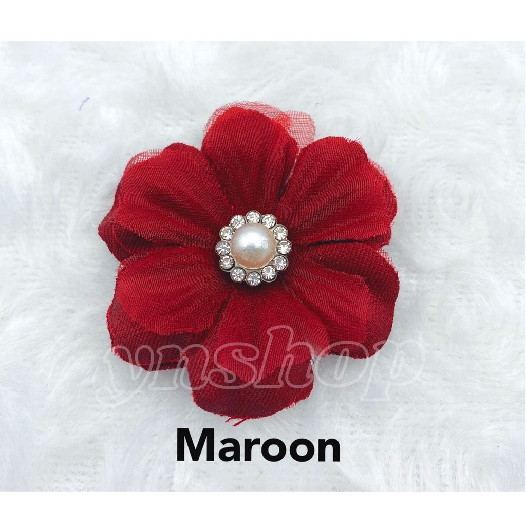 [5pcs 10pcs] Bunga Tampal Manik Bunga 3D untuk baju Pearl Flower ...